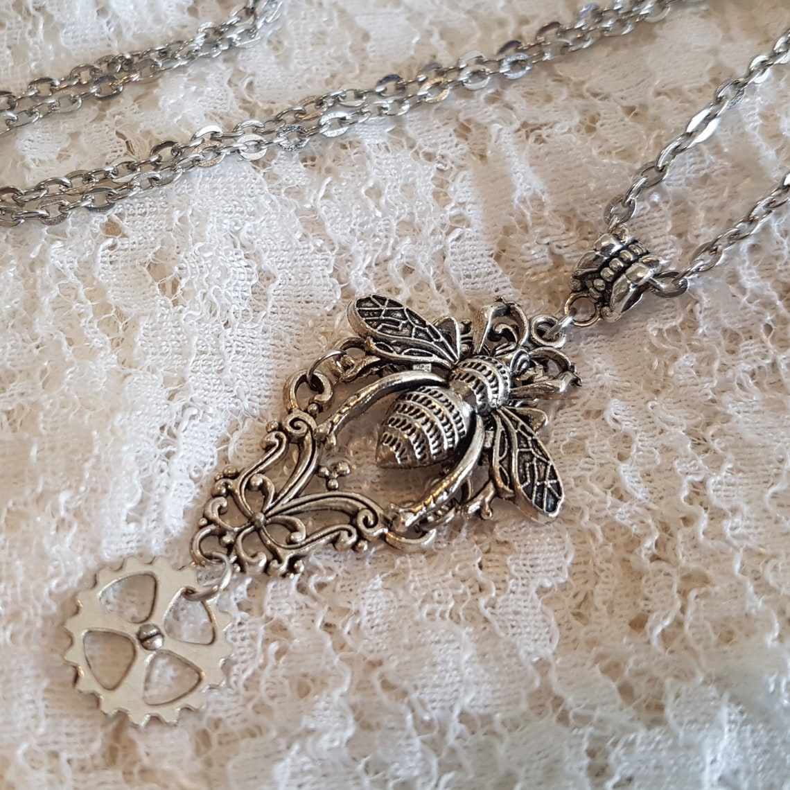 Gothic Bee Insect With Cogs and Gears Filigree Steampunk Charm - Etsy