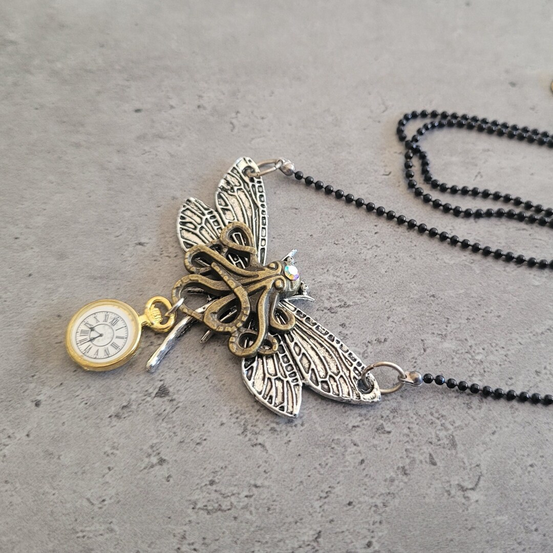 Atlantica Gothic Steampunk Nautical Sea Octopus With Insect Dragonfly ...