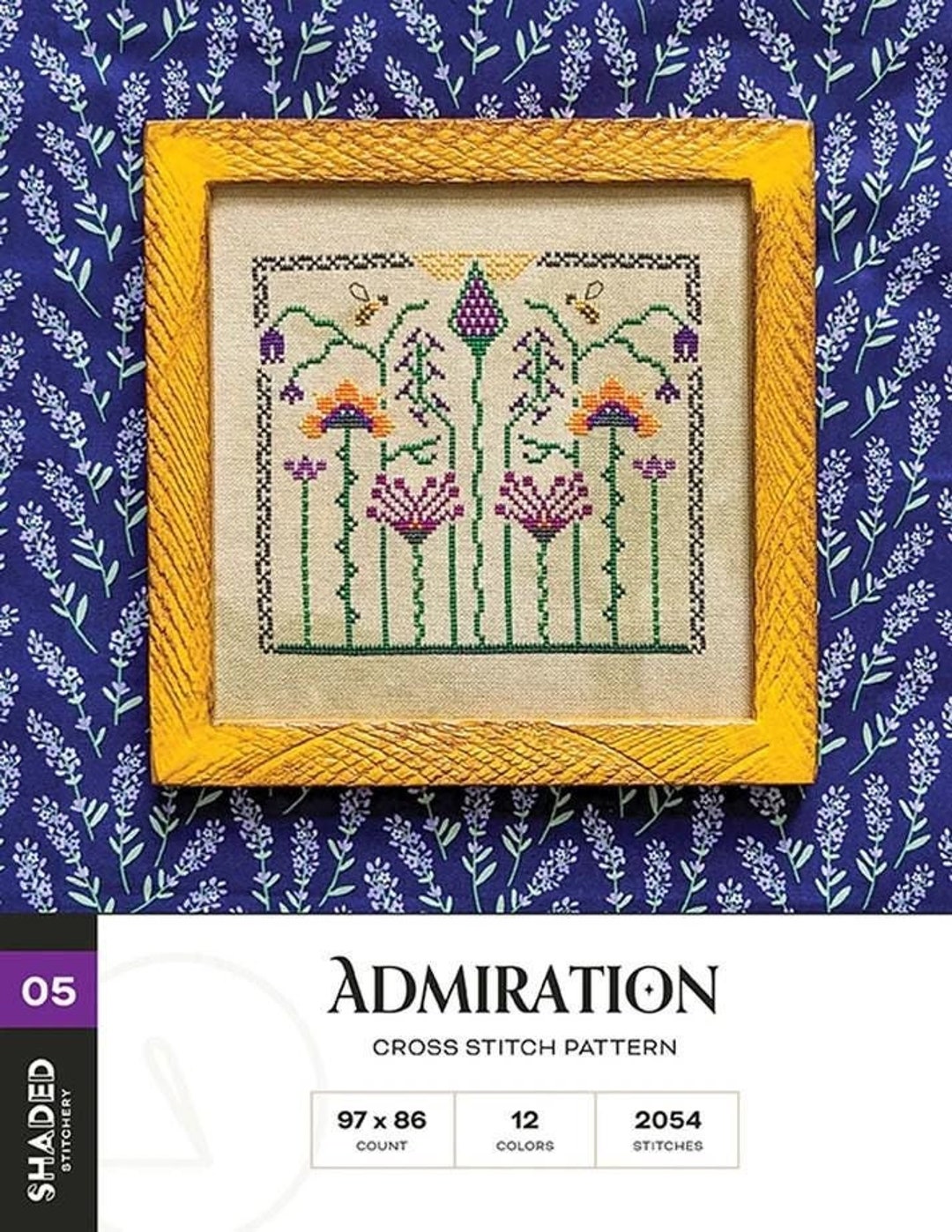 Admiration - Shaded Stitchery | Cross Stitch Pattern Chart - Etsy