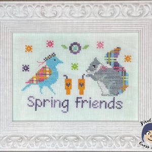 Spring Friends - Pixel Pixie | Cross Stitch Pattern Chart - Etsy