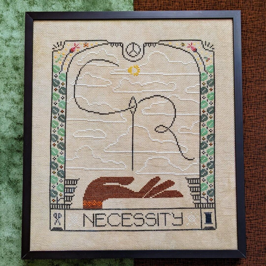 My Necessity - Shaded Stitchery | Cross Stitch Pattern Chart - Etsy