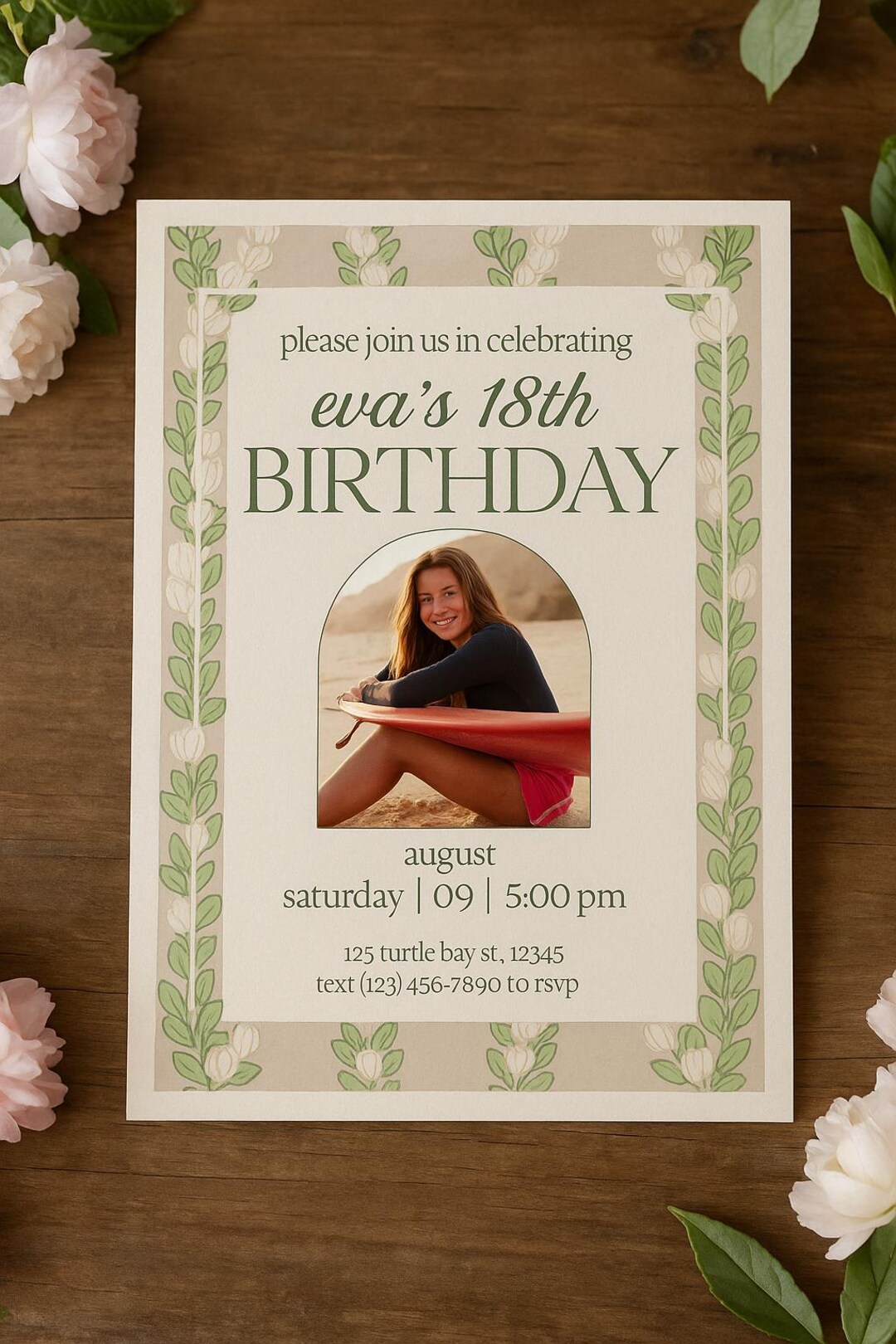 Eva Birthday Invitation Template - Etsy