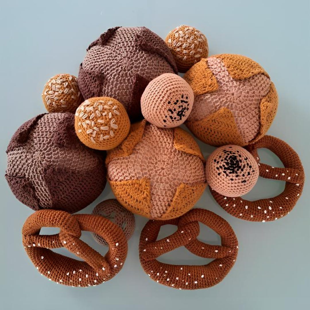Crochet Bread Pattern Bundle: Amigurumi Sourdough, Pretzel & Roll (PDF ...