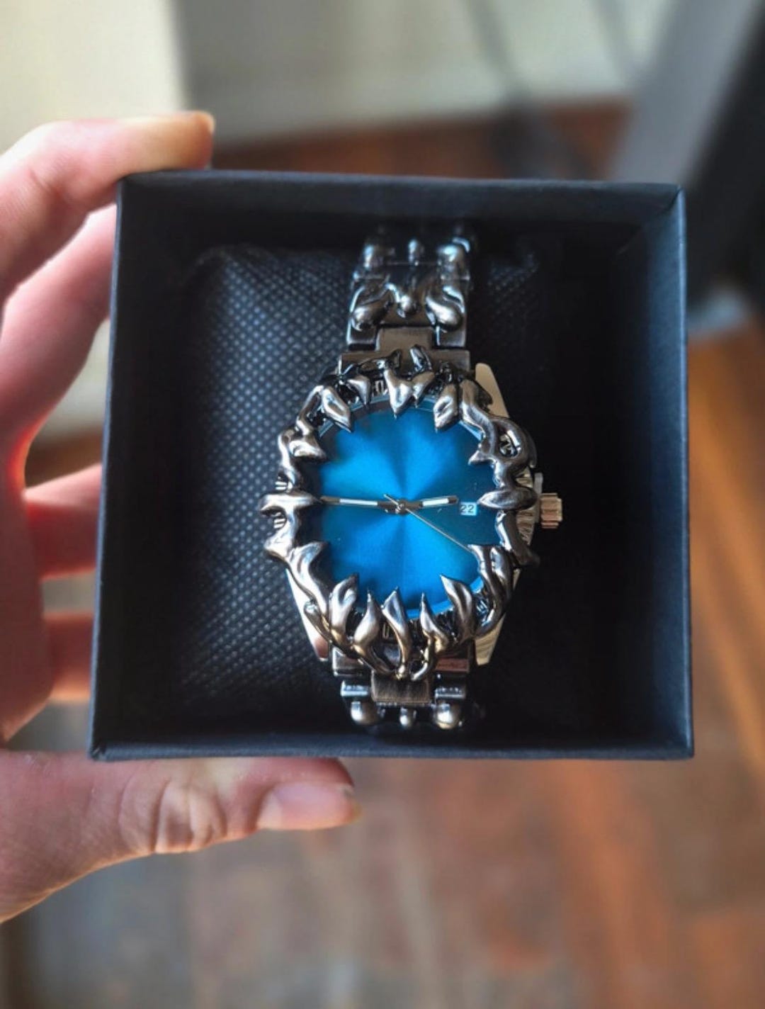 Chrome Spike Opium Gothic Style Watch, Y2K Alien Style Quartz, Unique ...