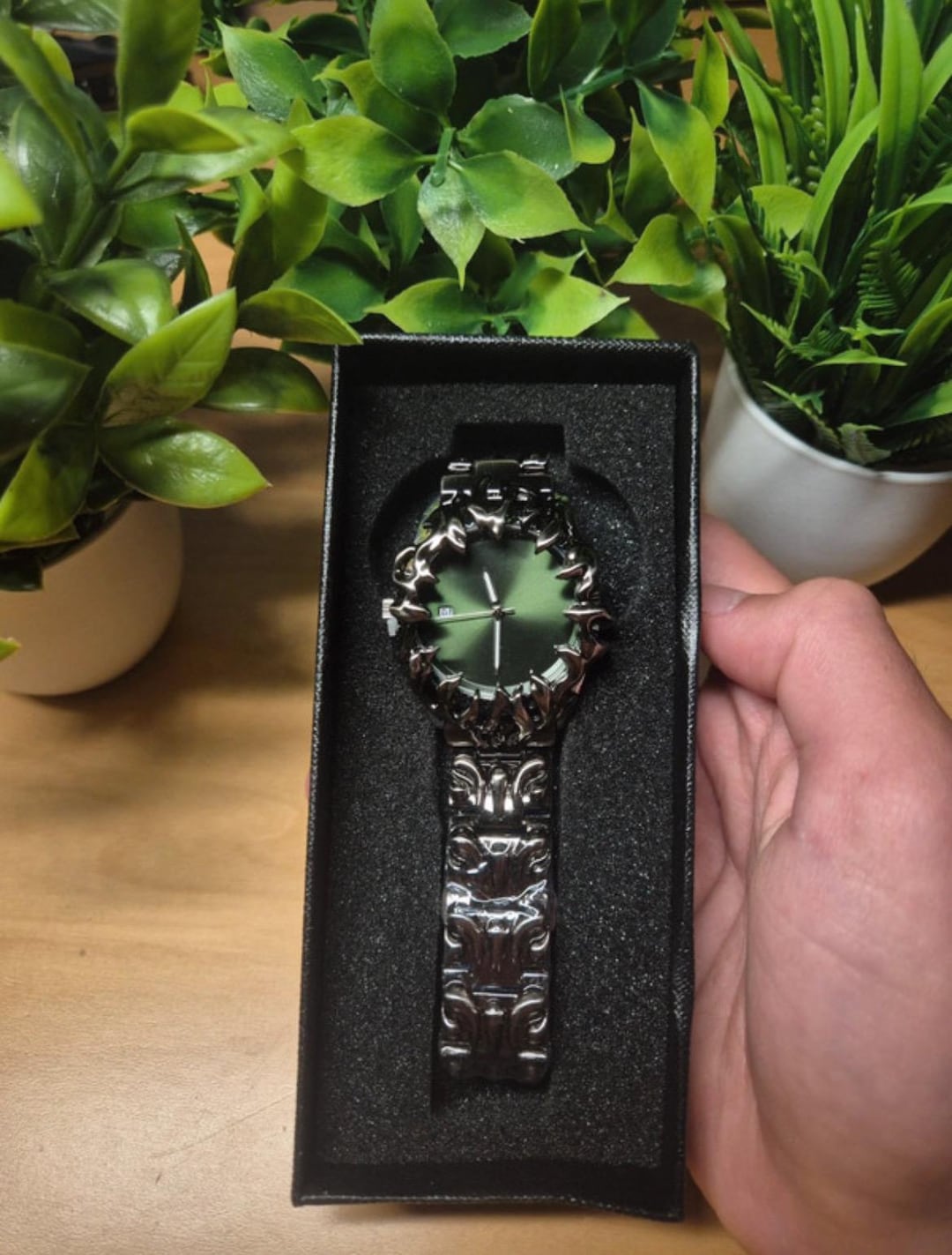 Chrome Spike Opium Gothic Style Watch, Y2K Alien Style Quartz, Unique ...