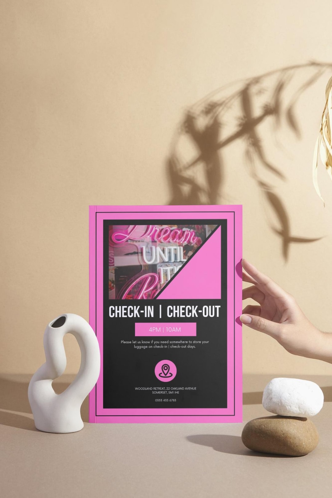 Printable Pink Baddie Style Airbnb Signs | Airbnb Signs for Host and ...