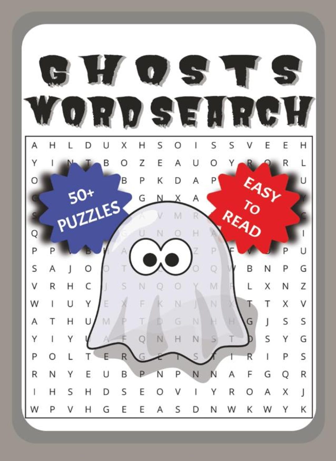 Ghosts Word Search Puzzle Book | Spooky Paranormal Puzzles for Teens ...