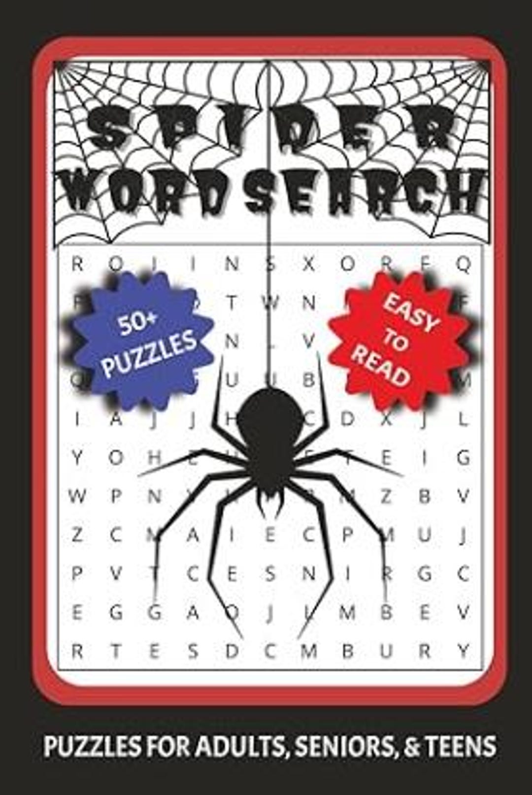 Spider Word Search Puzzle Book: 55+ Bug & Nature Games (printable ...