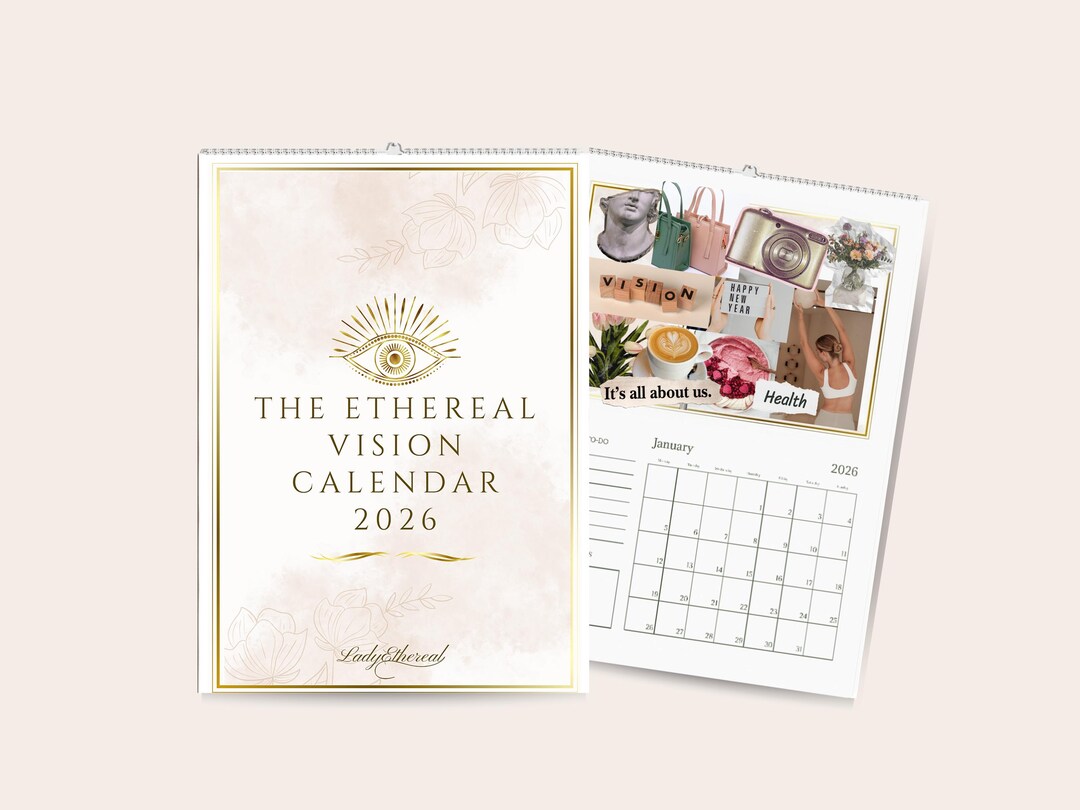 2026 Vision Board Calendar – A3 Wall Calendar With Stickers - Etsy
