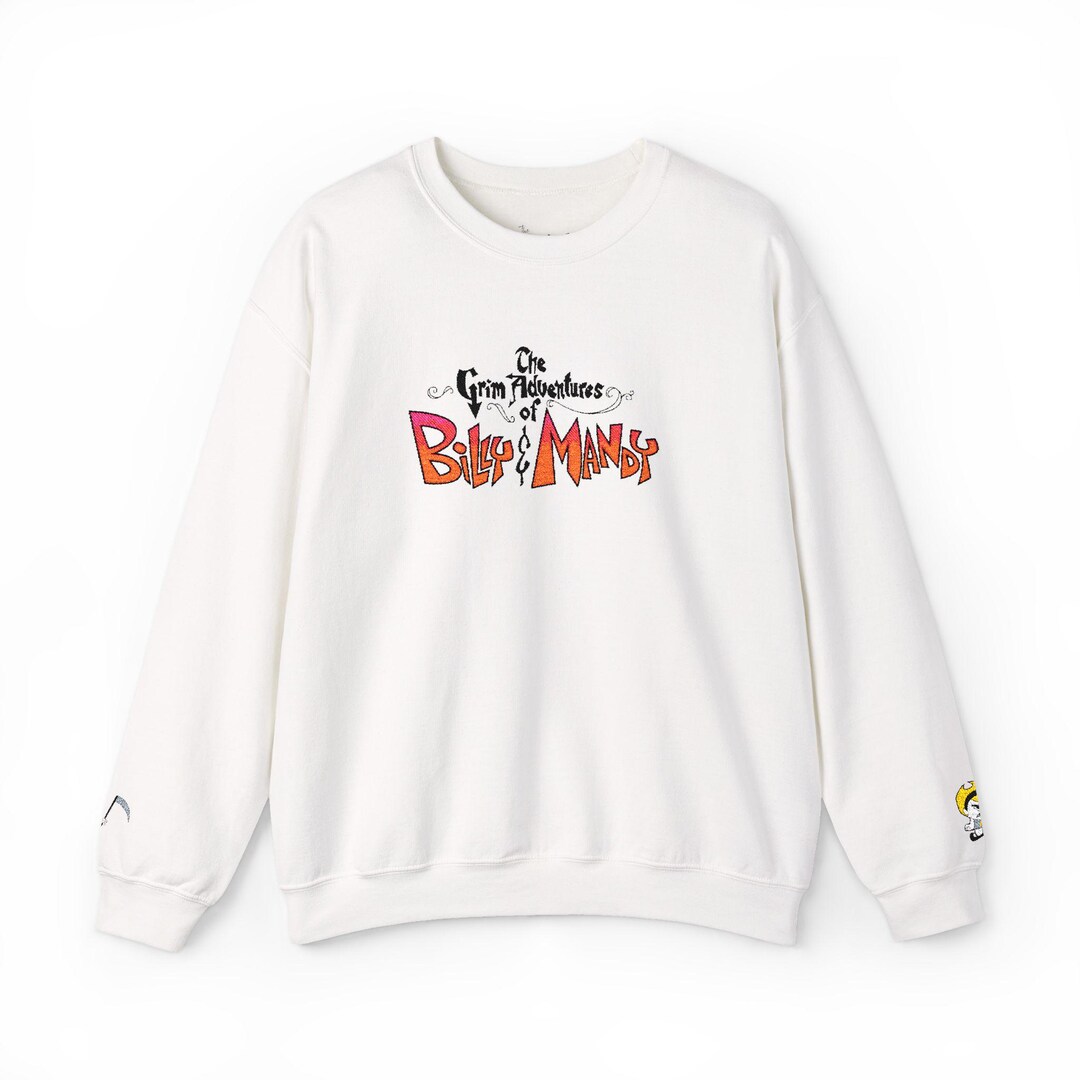 The Grim Adventures of Billy and Mandy Embroidered Sweatshirt - Etsy