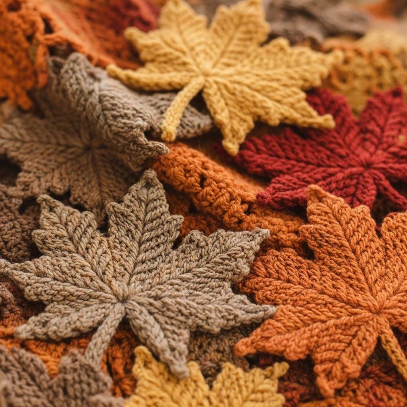Maple Leaf Crochet Shawl Pattern | Beginner Friendly Autumn Wrap (PDF ...