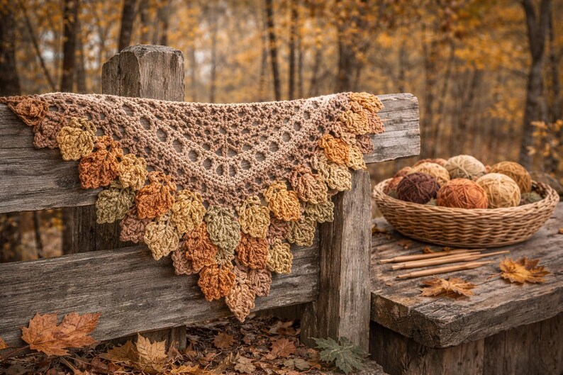 Maple Leaf Crochet Shawl Pattern | Beginner Friendly Autumn Wrap (PDF ...