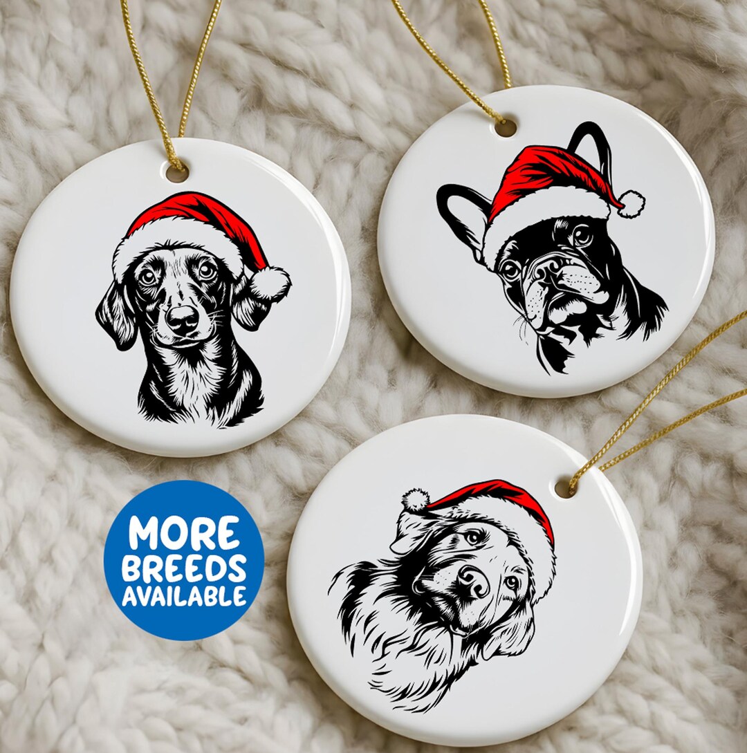 Custom Dogs Picture Ornament Personalized Dog Gift Custom Picture Xmas ...