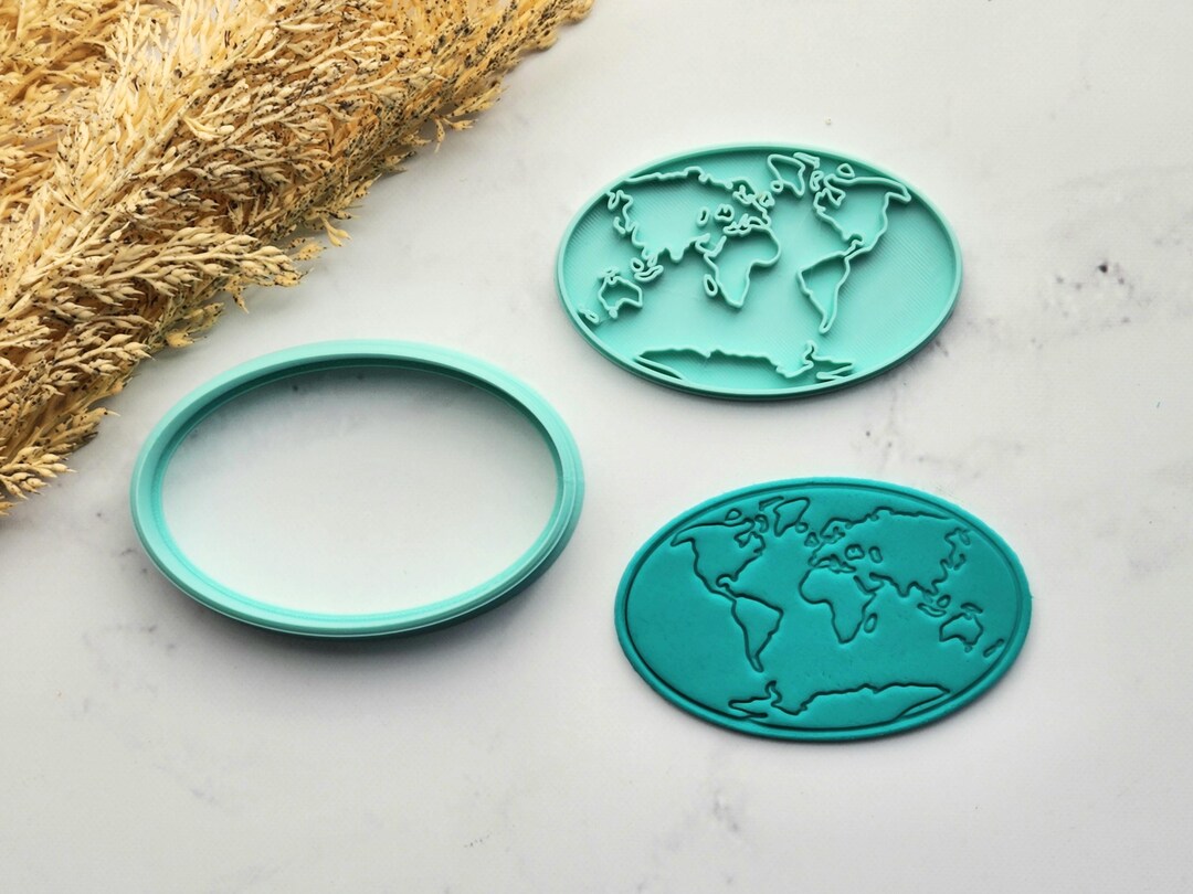 World Map Geography Cookie Cutter STL 3D Print Teacher Education School ...