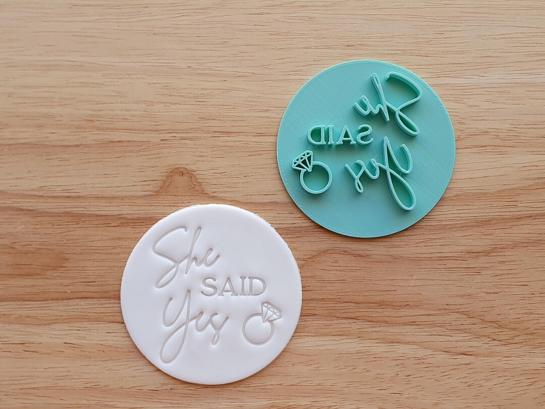 She Said Yes Cookie Cutter STL File - 3D Printable Engagement ...