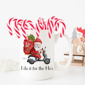 Funny Santa Mug, Cute Santa Mug, Rude Santa, Biker Christmas Gift, Sexy ...