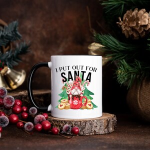 Secret Santa Coffee Mug, Retro Christmas Mug, Traditional Santa, Gnome ...