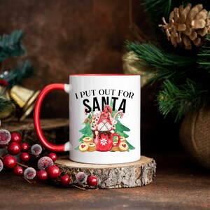 Secret Santa Coffee Mug, Retro Christmas Mug, Traditional Santa, Gnome ...