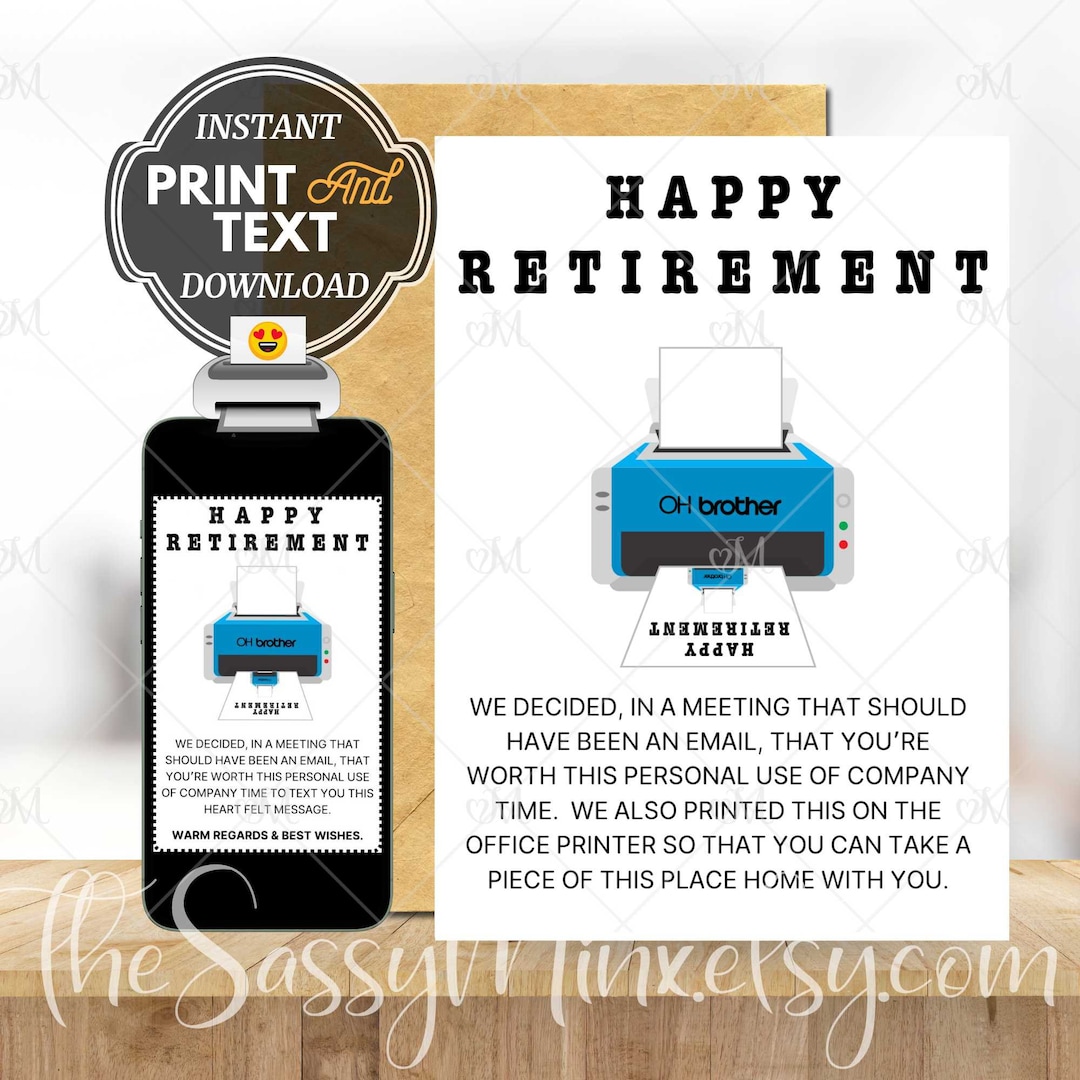 Happy Retirement Card for Coworker or Boss, Funny Farewell Digital ...