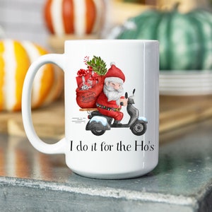 Funny Santa Mug, Cute Santa Mug, Rude Santa, Biker Christmas Gift, Sexy ...