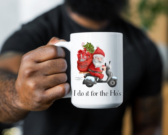 Funny Santa Mug Cute Santa Mug Rude Santa Biker Christmas - Etsy