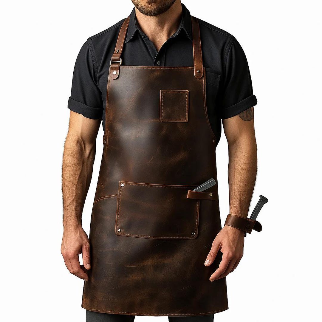 Custom Craftsman Apron, Embroidered Men's Workshop Apron With Pockets ...