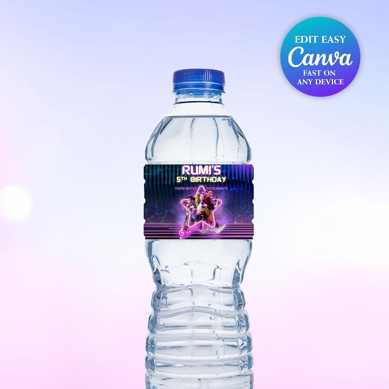 Kpop Demon Hunter Party Favor Bundle Water Bottle Demon Hunter Birthday ...