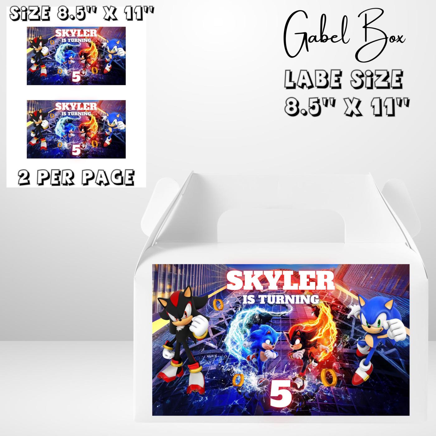 Shadow X Sonic Birthday Bundle Hedgehog Party Boy 5th Birthday Party ...