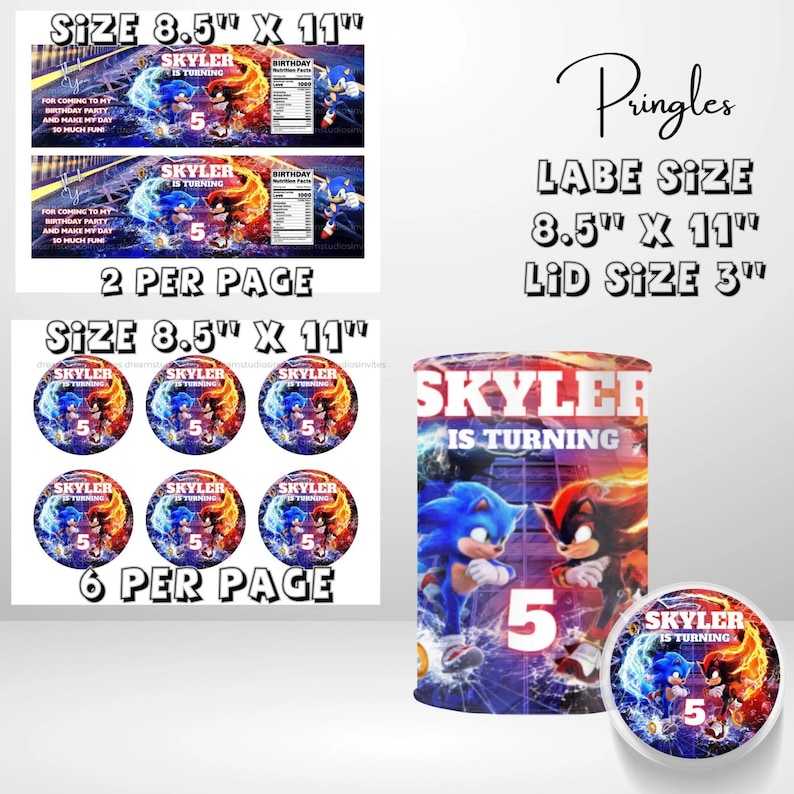 Shadow X Sonic Birthday Bundle Hedgehog Party Boy 5th Birthday Party ...