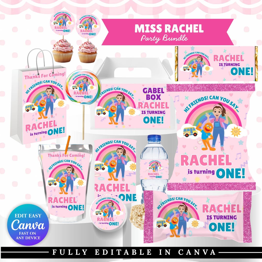 Ms Rachel Bundle | Ms Rachel Party Favors |preschool Learning Party ...