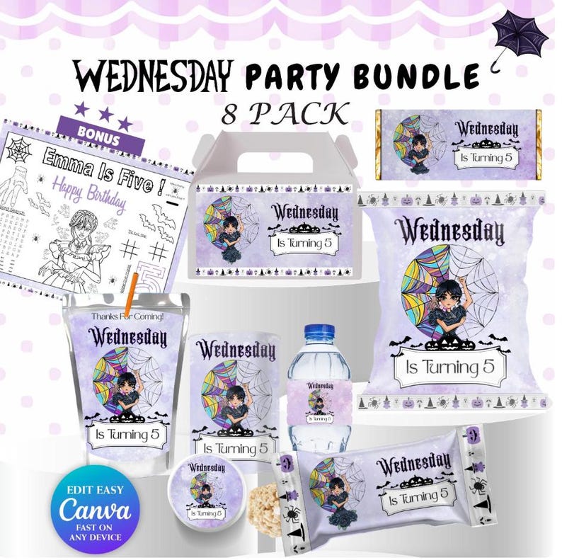 Editable Wednesday Addams Chocolate Bar Wrapper | Printable Addams ...