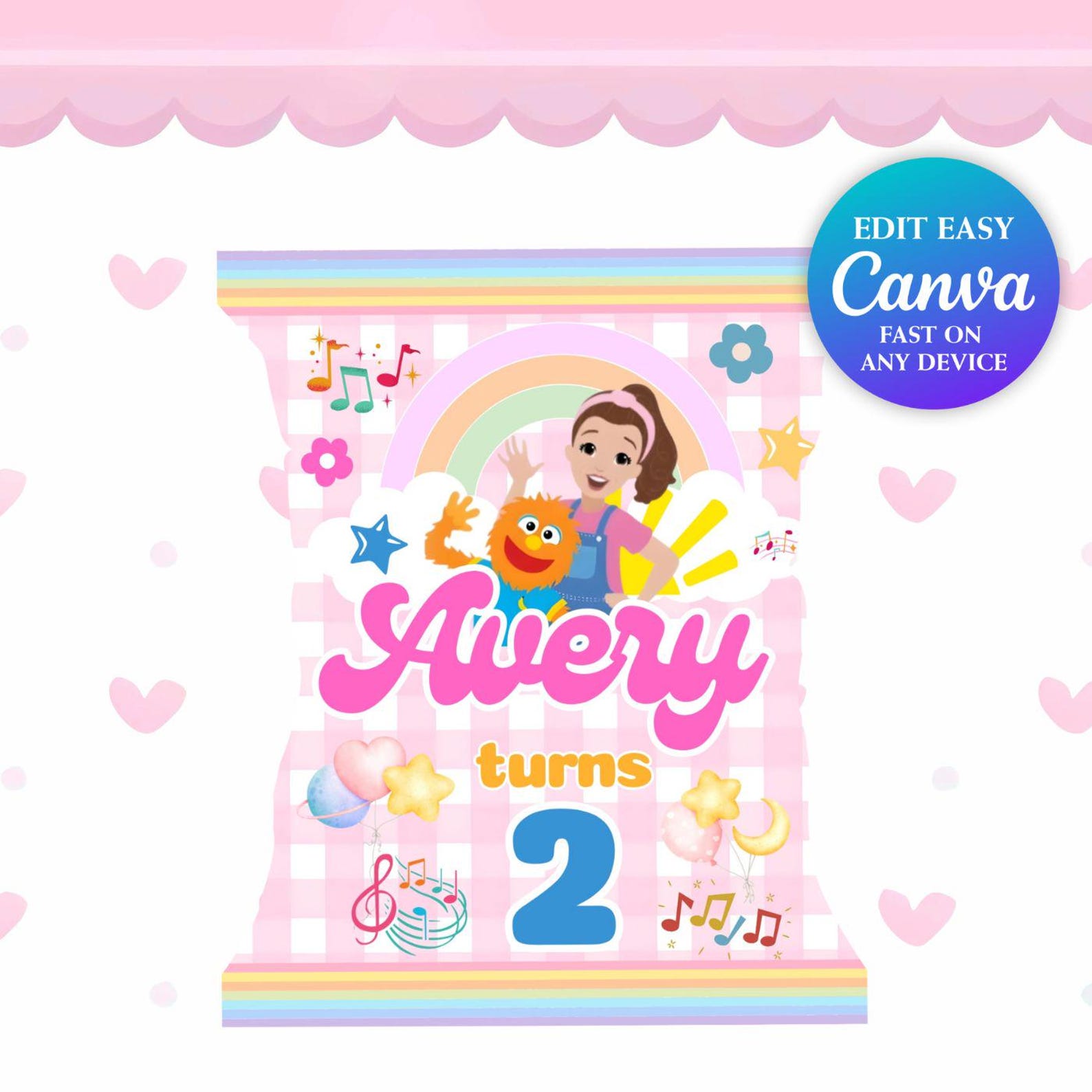 Editable Ms Rachel Chip Bag Ms Rachel Party Favor |preschool Learning ...