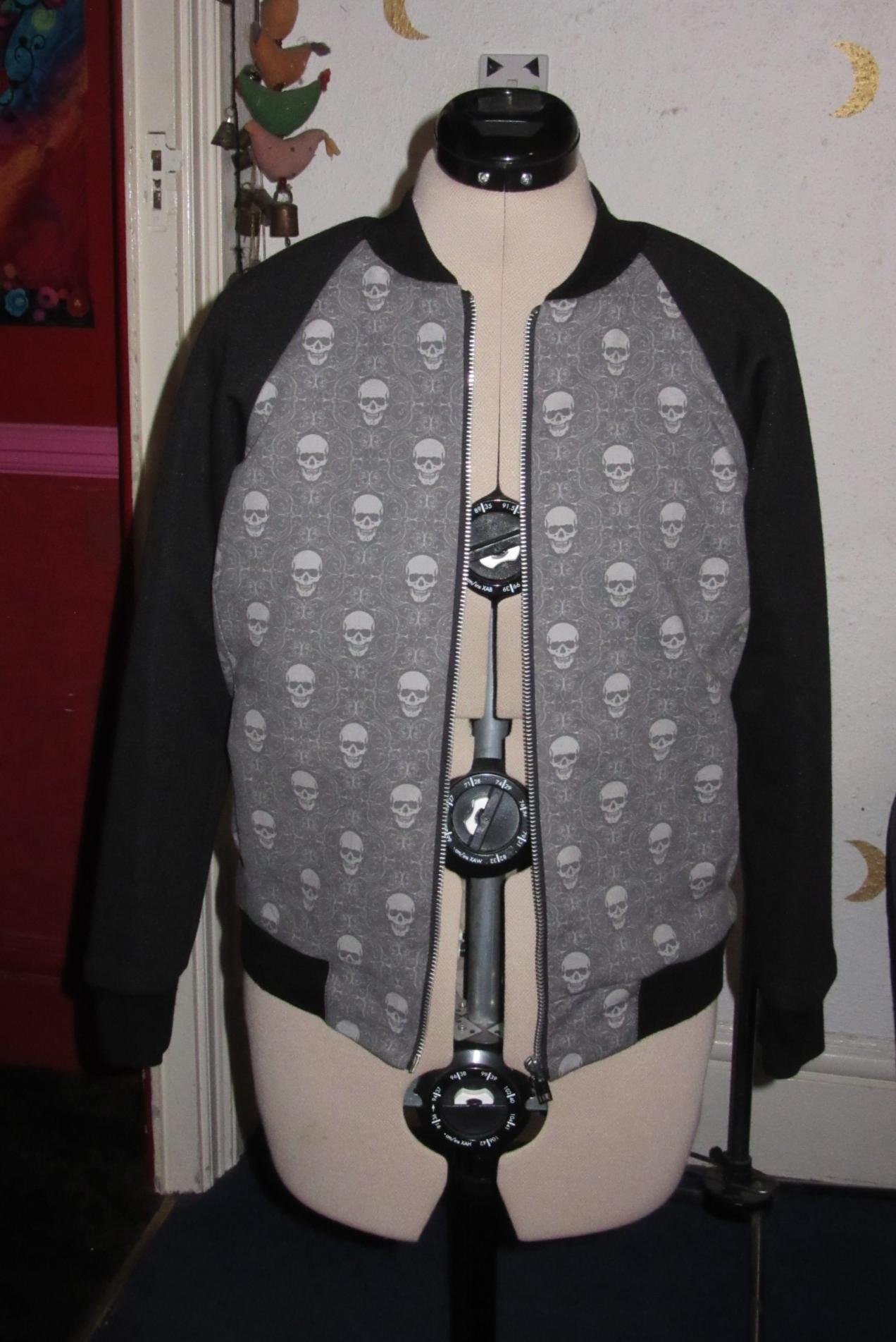 Skull Print Jacket - Etsy