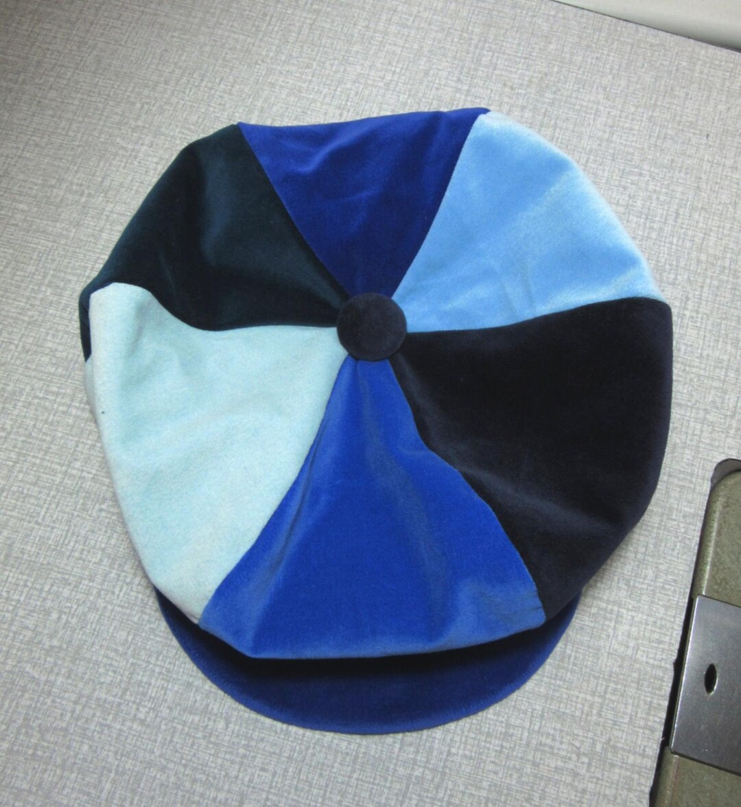 Shades of Blue Newsboy Hat Bakers Boy Hat Pimp Hat in Luxury Cotton ...