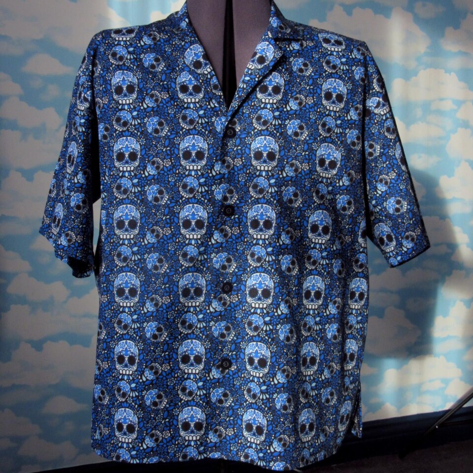 Sugar skull shirt alternative hawaiian shirt sold by Hibo | SKU ...
