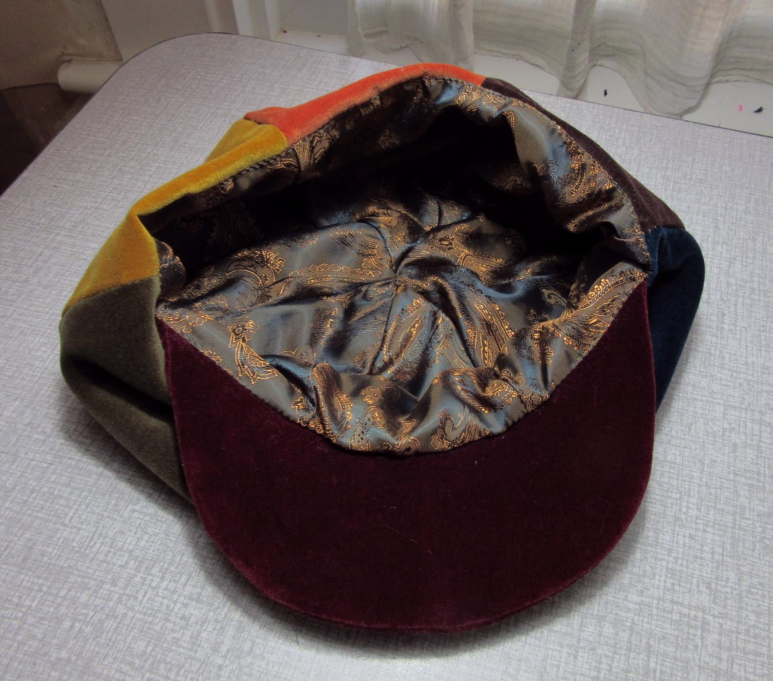 Luxury Velvet Bakers Boy Cap 70s Style Pimp Hat Bright, Dark or Muted ...