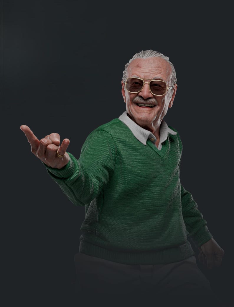 Stan Lee STL - 3D Printed Model - Action Figure - Etsy