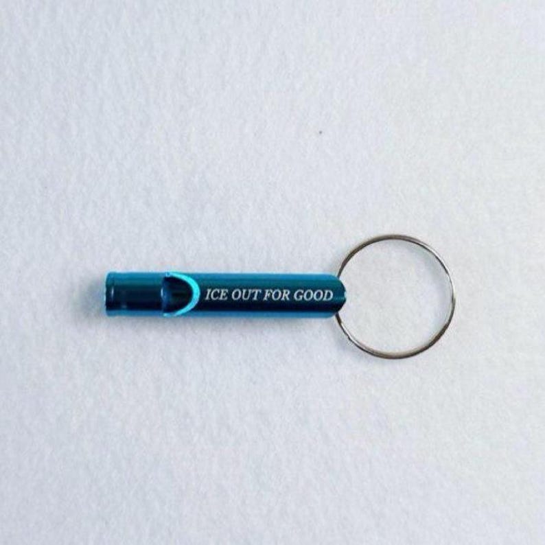 PERSONALIZED Whistle Keychain Safety Device Gift Idea Custom Engraved ...