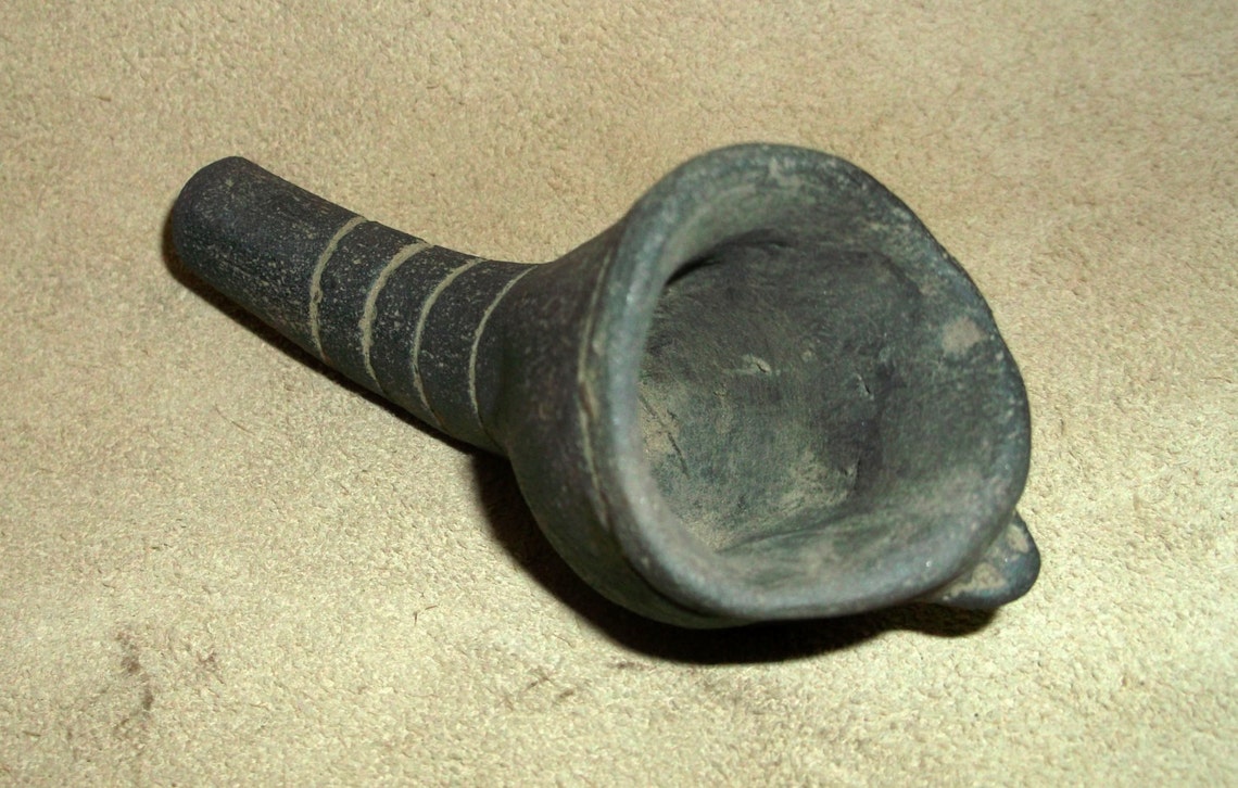 Very Old Rare Indian Artifact Human Effigy Peace Pipe Native Etsy