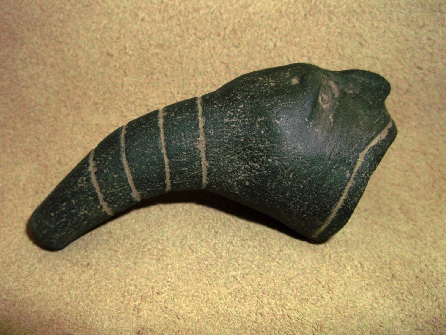 Very Old Rare Indian Artifact Human Effigy Peace Pipe Native Etsy