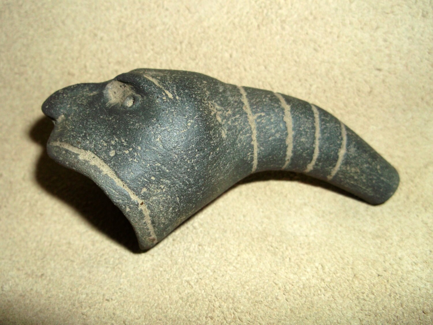 Very Old Rare Indian Artifact Human Effigy Peace Pipe Native Etsy