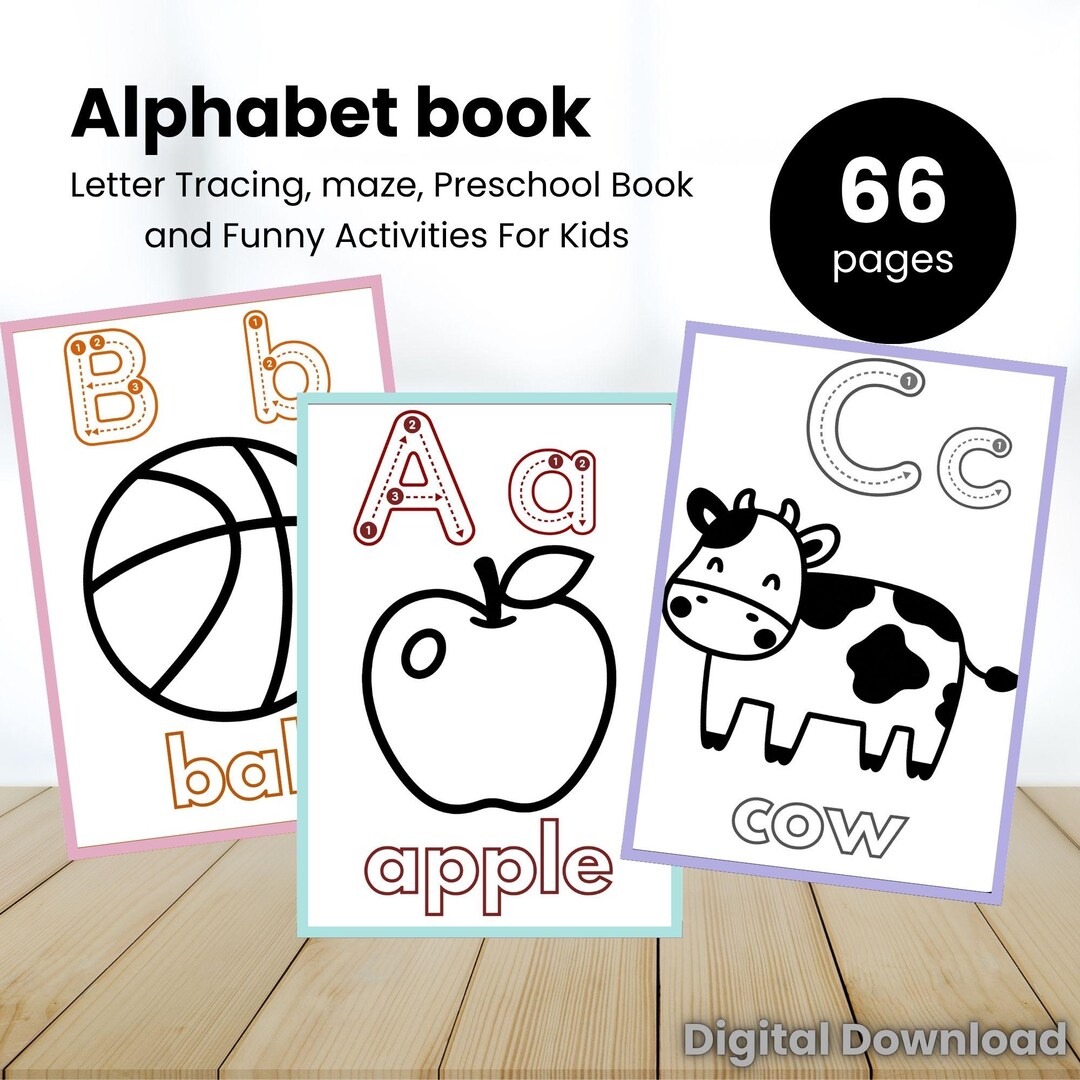 Alphabet Busy Book, Preschool Letter Tracing, Toddler Learning ...