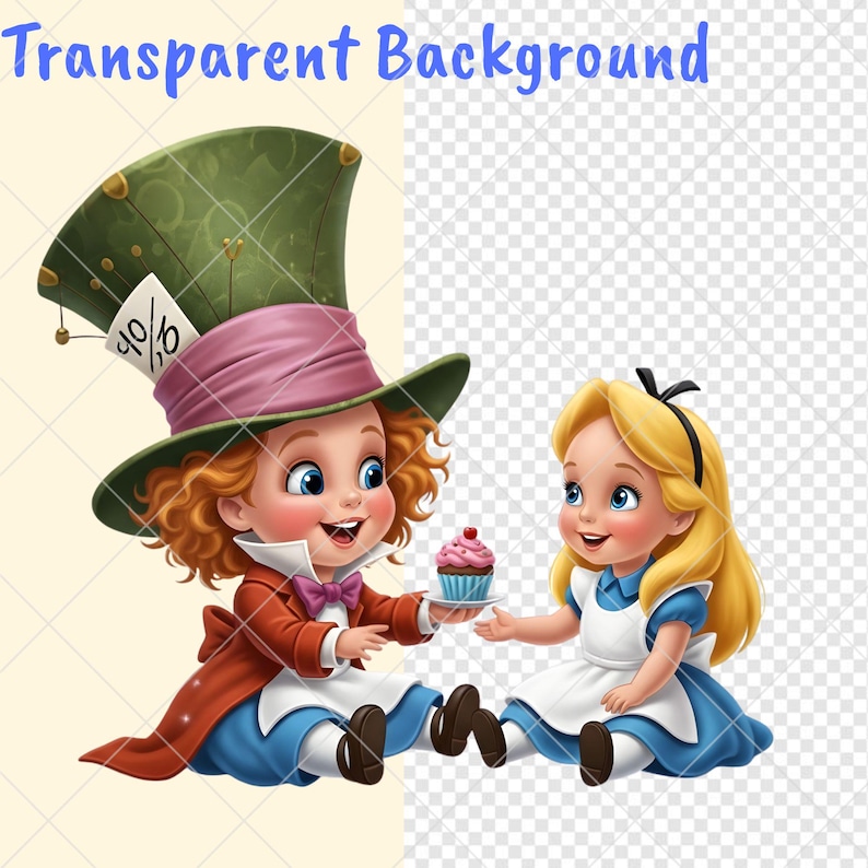 Baby Alice Wonderland PNG Digital File | Alice Clipart | Birthday ...