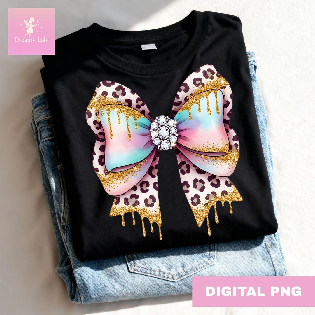 Leopard Coquette Bow PNG | Girly Sublimation Design (digital Download ...