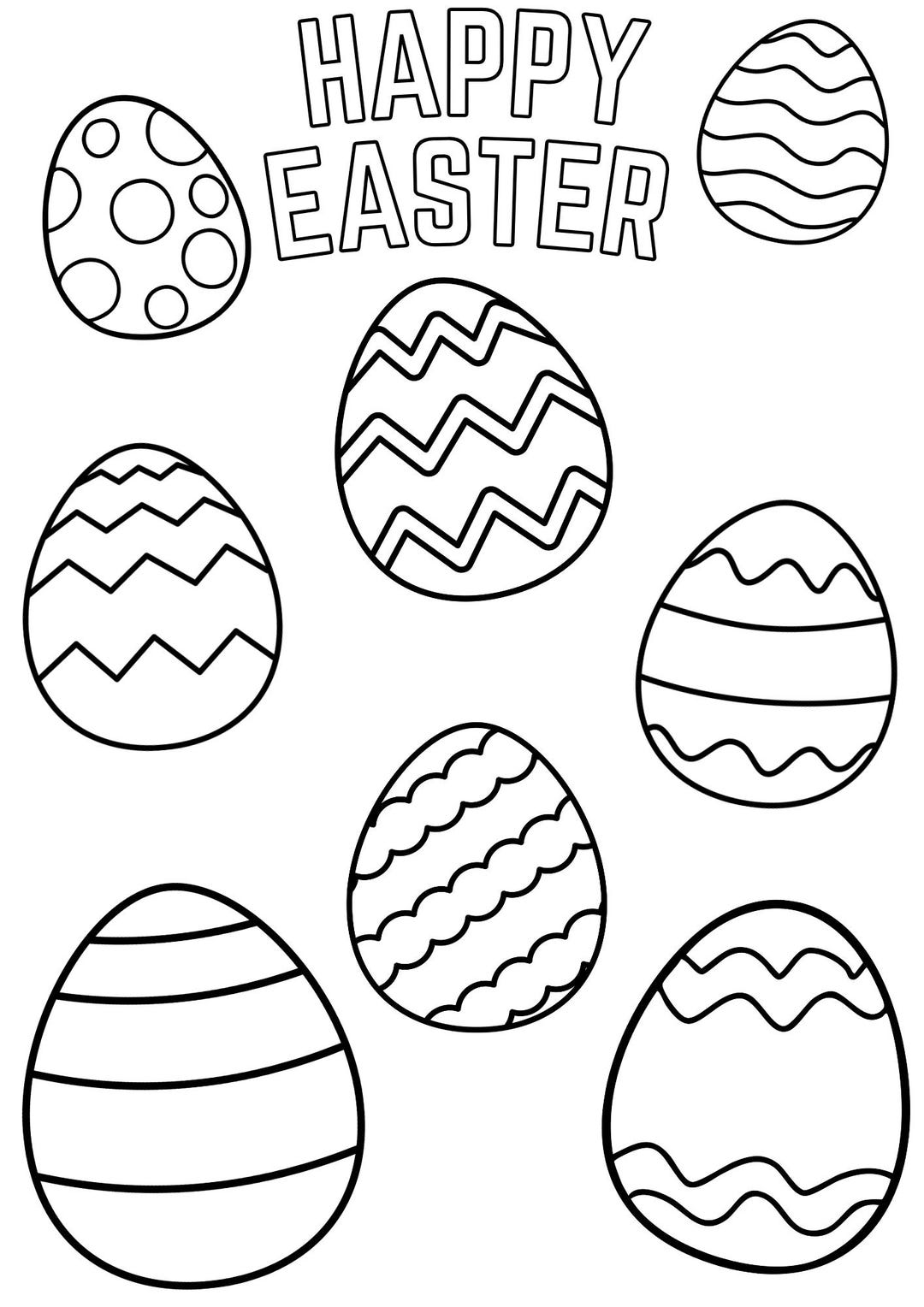 Easter Coloring Page - Etsy