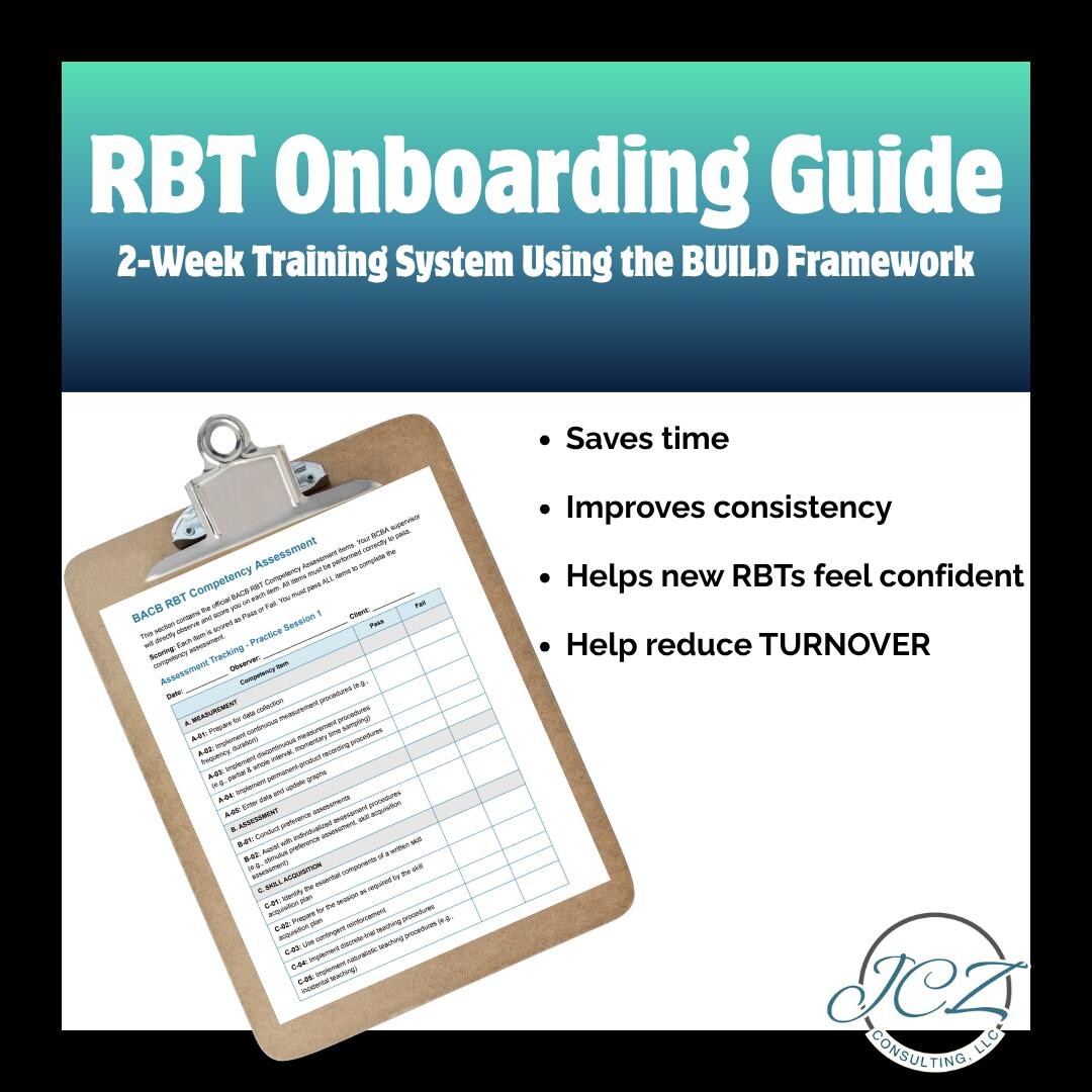 RBT Onboarding Workbook – 2-week Training System - Etsy