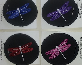 Small Blue/brown Dragonfly Sheer Iron on Applique Embroidered Patch 695492A - Etsy