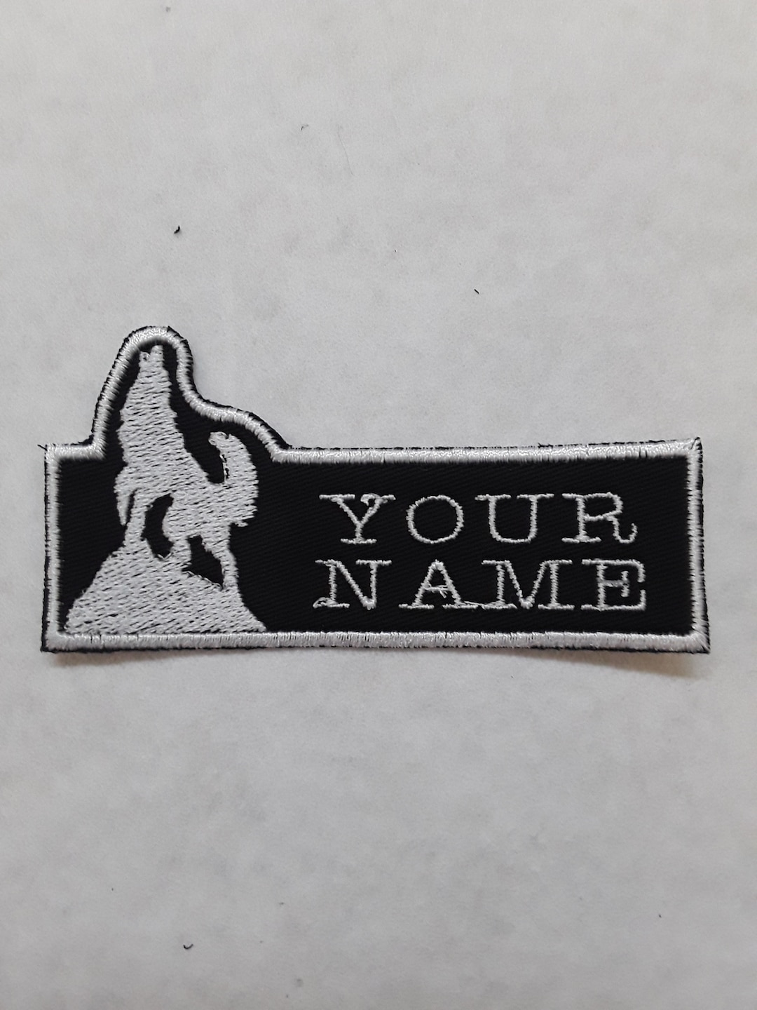 Wolf Name Tag - Etsy