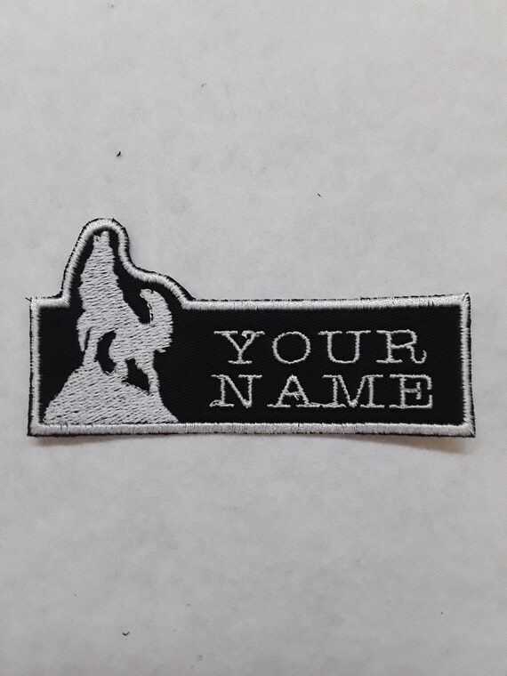 Wolf Name Tag - Etsy
