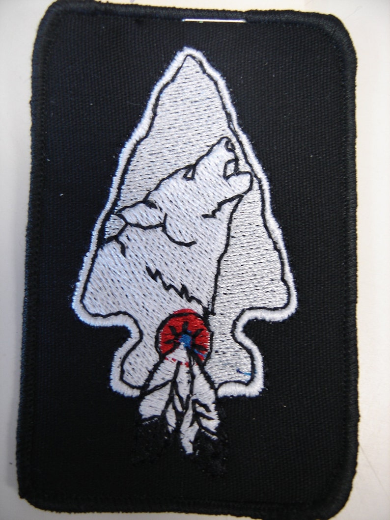 Arrowhead With Wolf Patch - Etsy